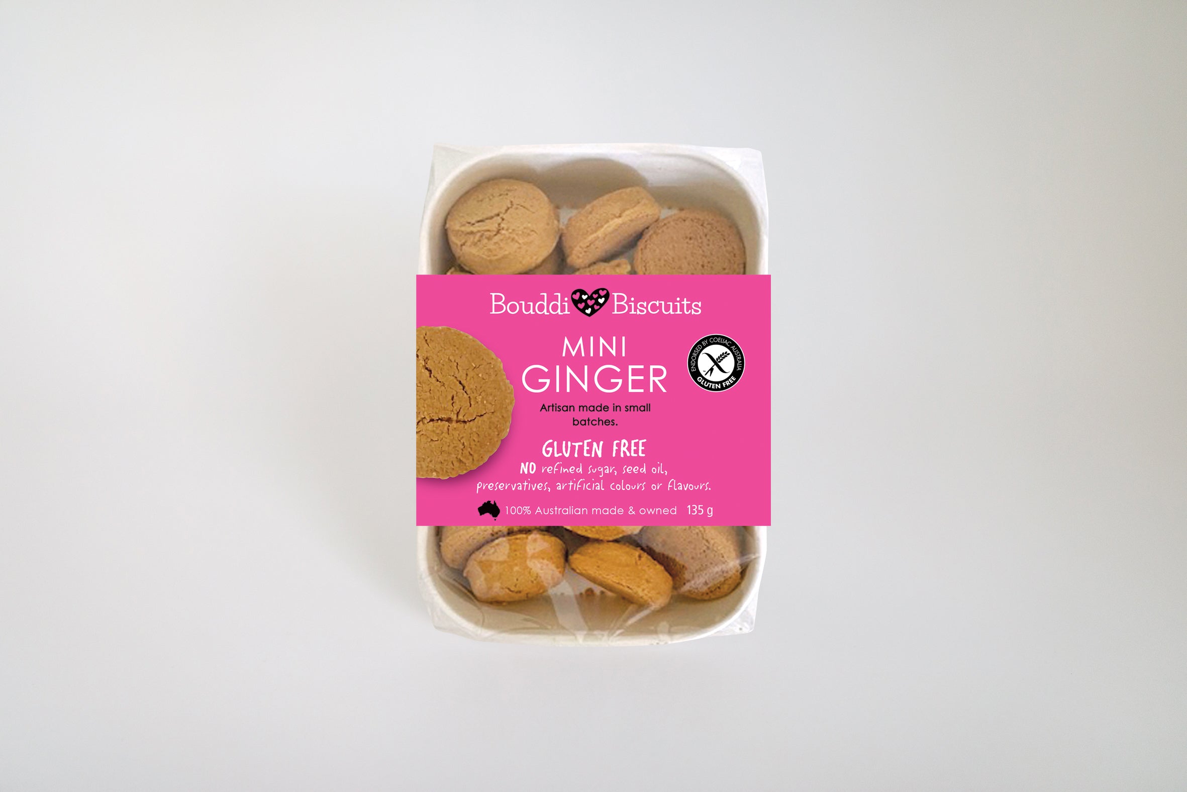 Bouddi Biscuits | Mini Ginger Gluten Free Biscuits